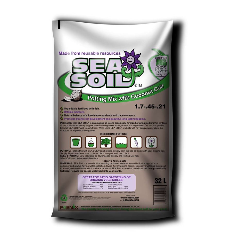 Sea Soil Potting Mix W/ Coco Coir — Whole Leaf Healing Tree